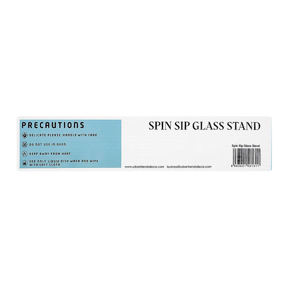 Urban Trends Spin Sip Glass Stand, 1-Pack