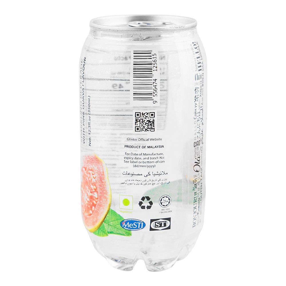Glinter Pink Guava Sparkling Drink Can, 350ml