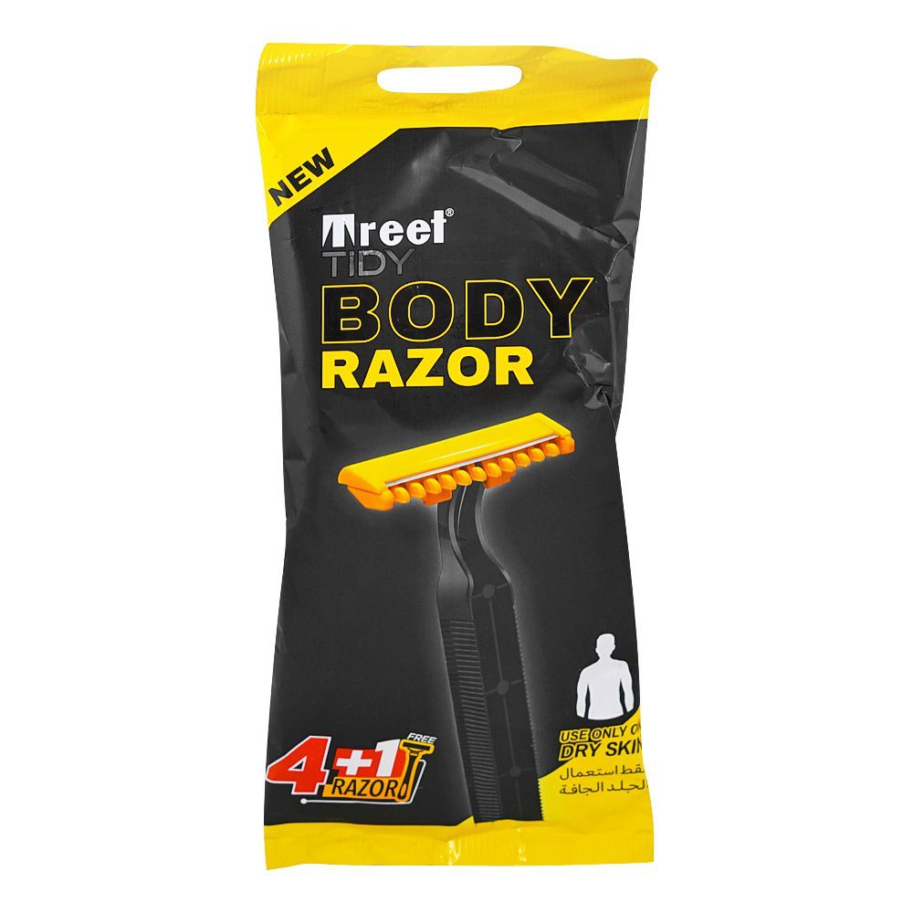 Treet Tidy Disposable Body Razors, 4+1-Pack