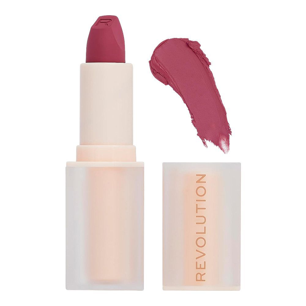 Makeup Revolution Lip Allure Satin Lipstick, 3.2g, Berry Boss