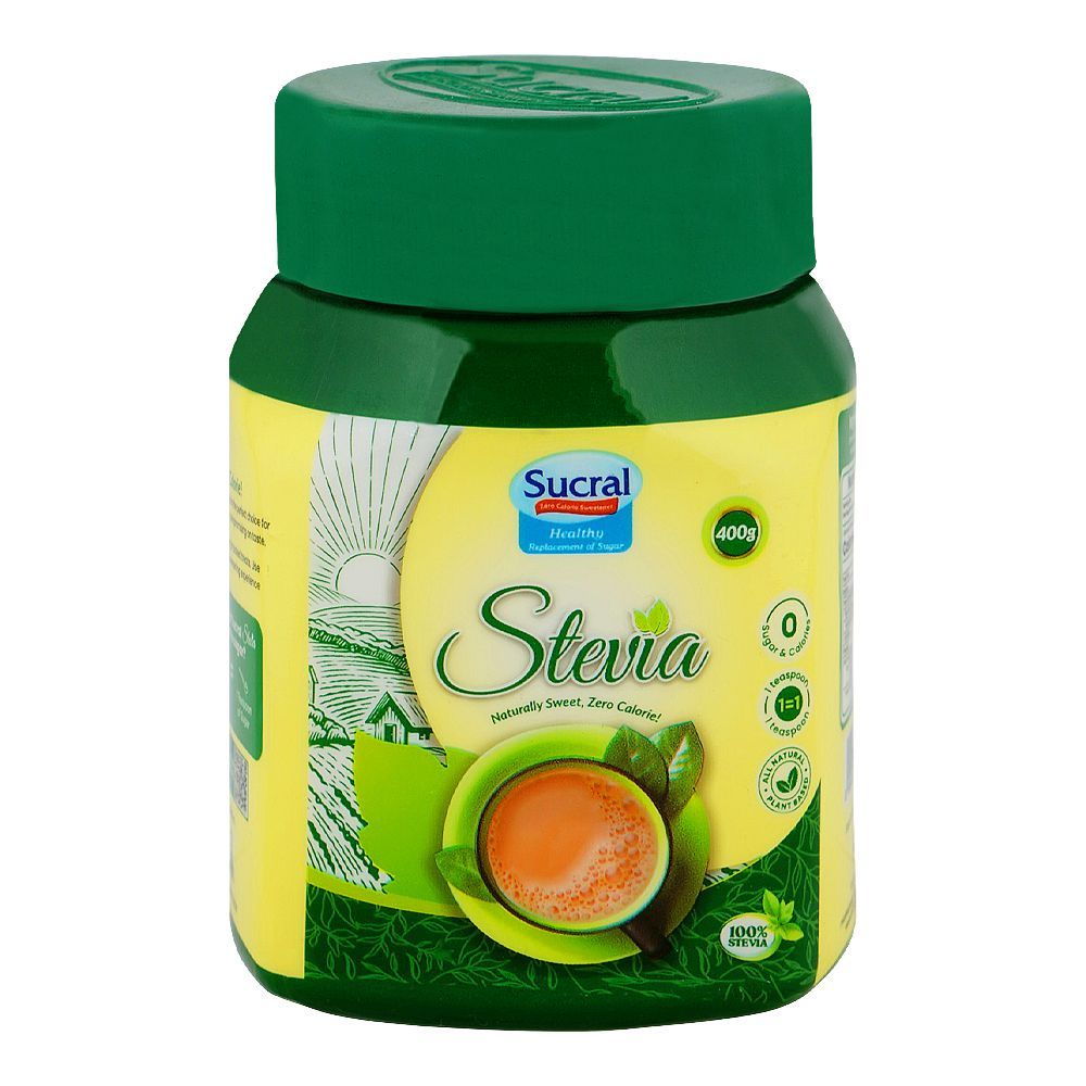 Sucral Stevia Powder Jar, 100% Natural, Zero Sugar & Calorie Sweetener ...