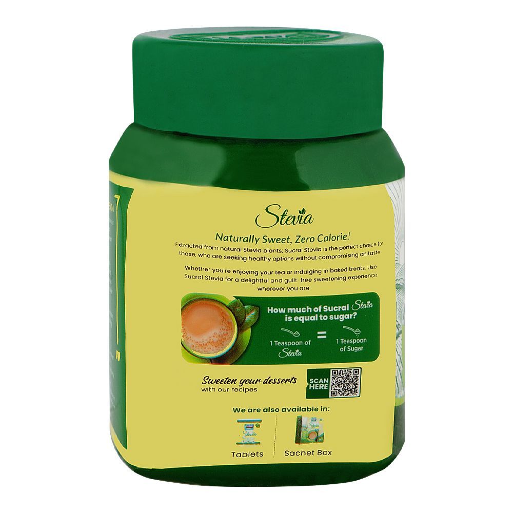 Sucral Stevia Powder Jar, 100% Natural, Zero Sugar & Calorie Sweetener ...
