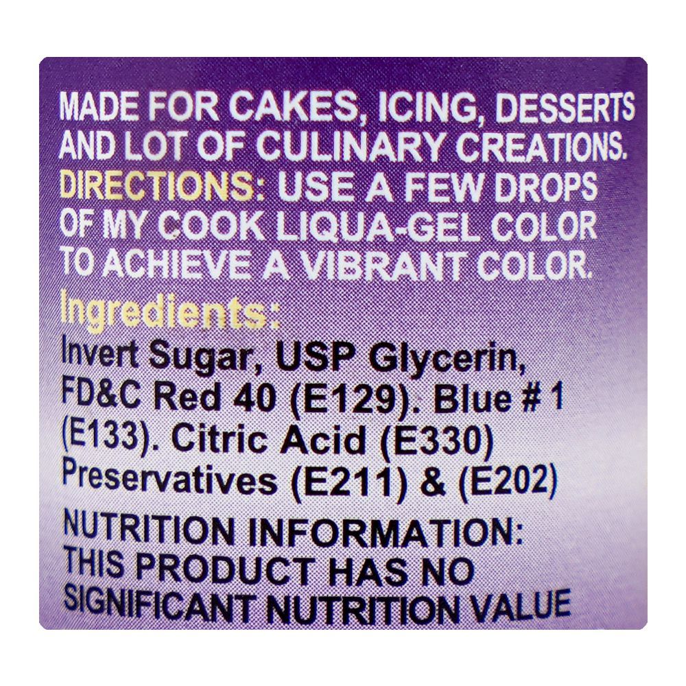 My Cook Deep Purple Food Coloring Gel, 25g