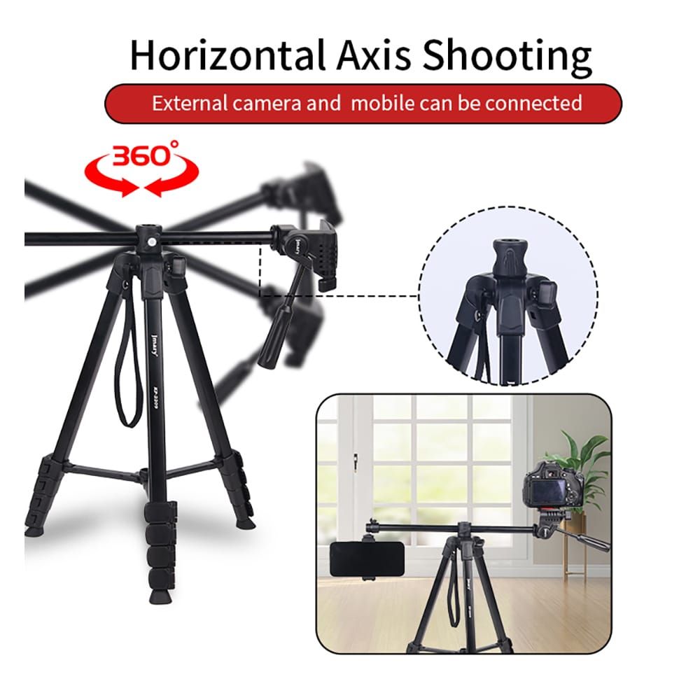 Jmary 360 Degree Horizontal Axis Tripod with Monopod (17.5" - 67.3 ...