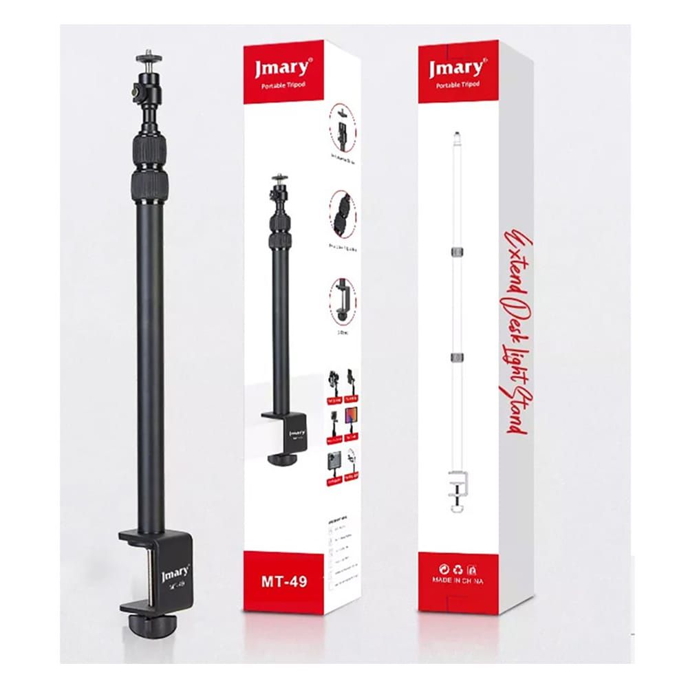 Jmary Tabletop Desk Mount Light Stand with C-Clamp for Camera & Ring ...