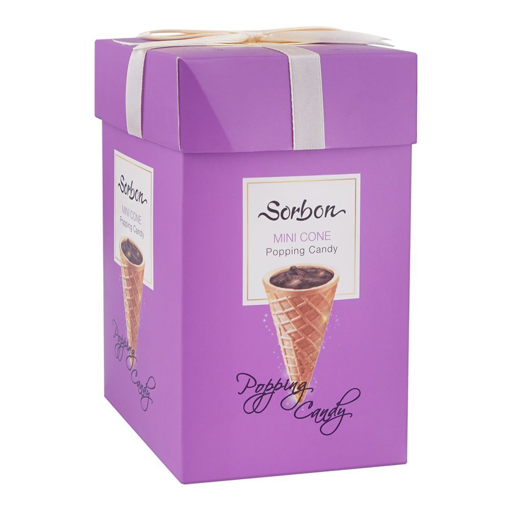 Sorbon Popping Candy Mini Cone, 200g Box