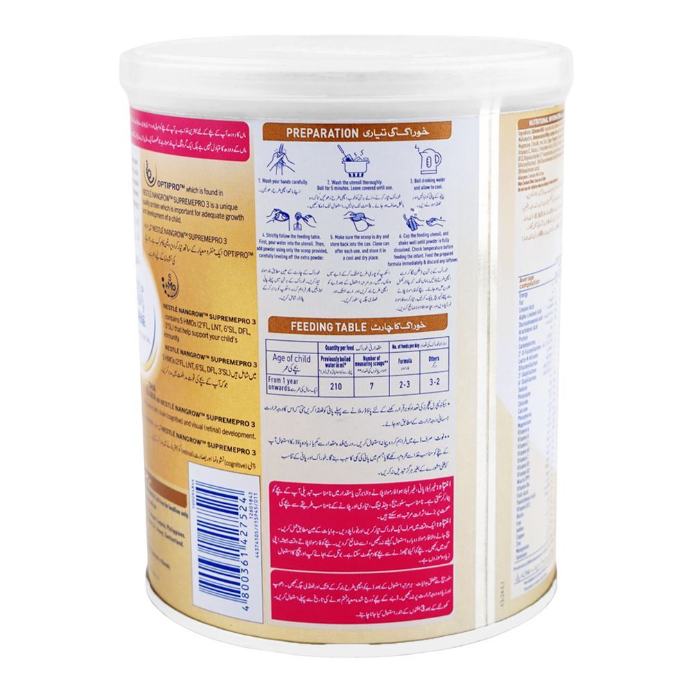 Nestle Nan Grow-3 Supremepro Optipro Milk Powder, 400g Tin