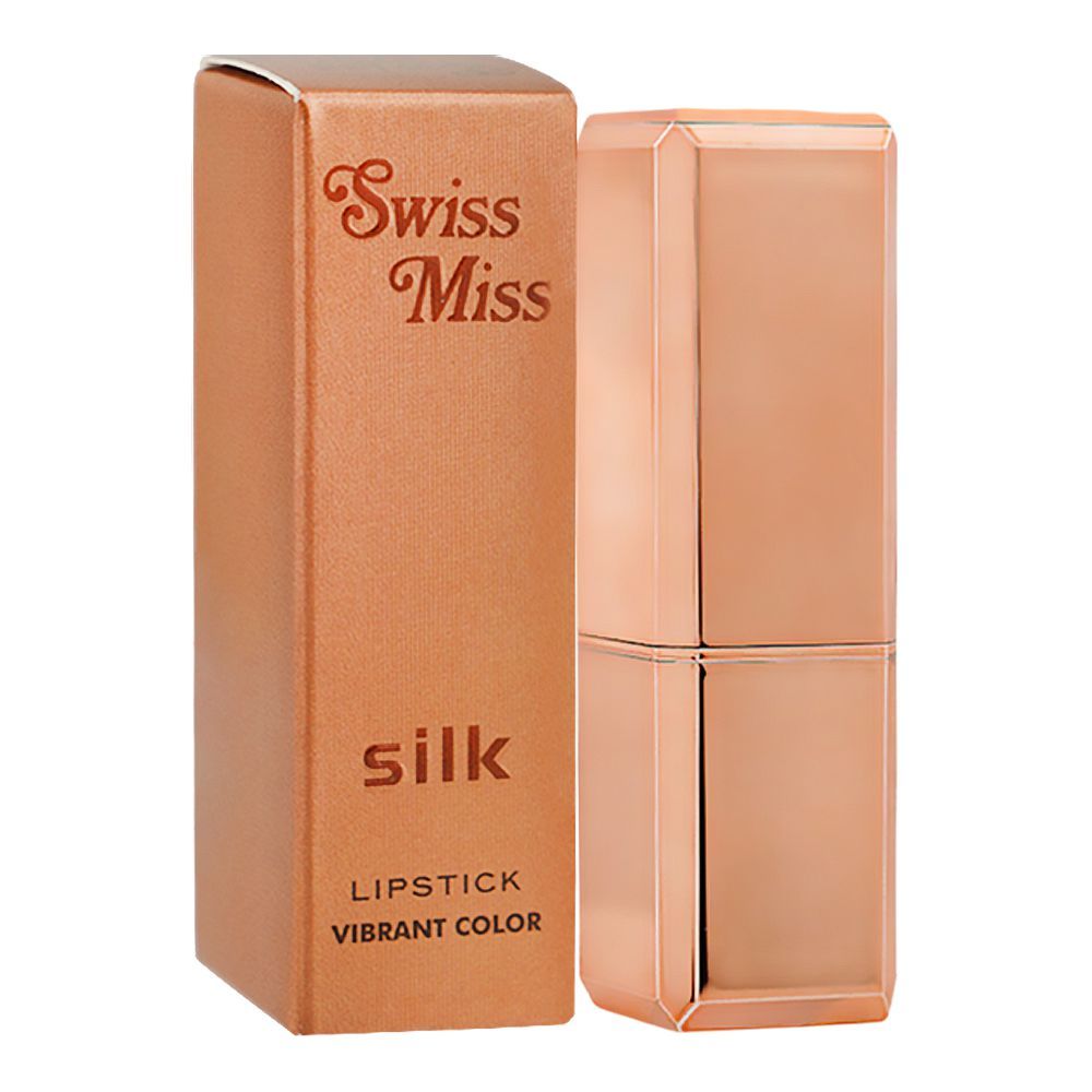 Swiss Miss Silk Vibrant Color Lipstick, 726 Coral Pink, 5.1g