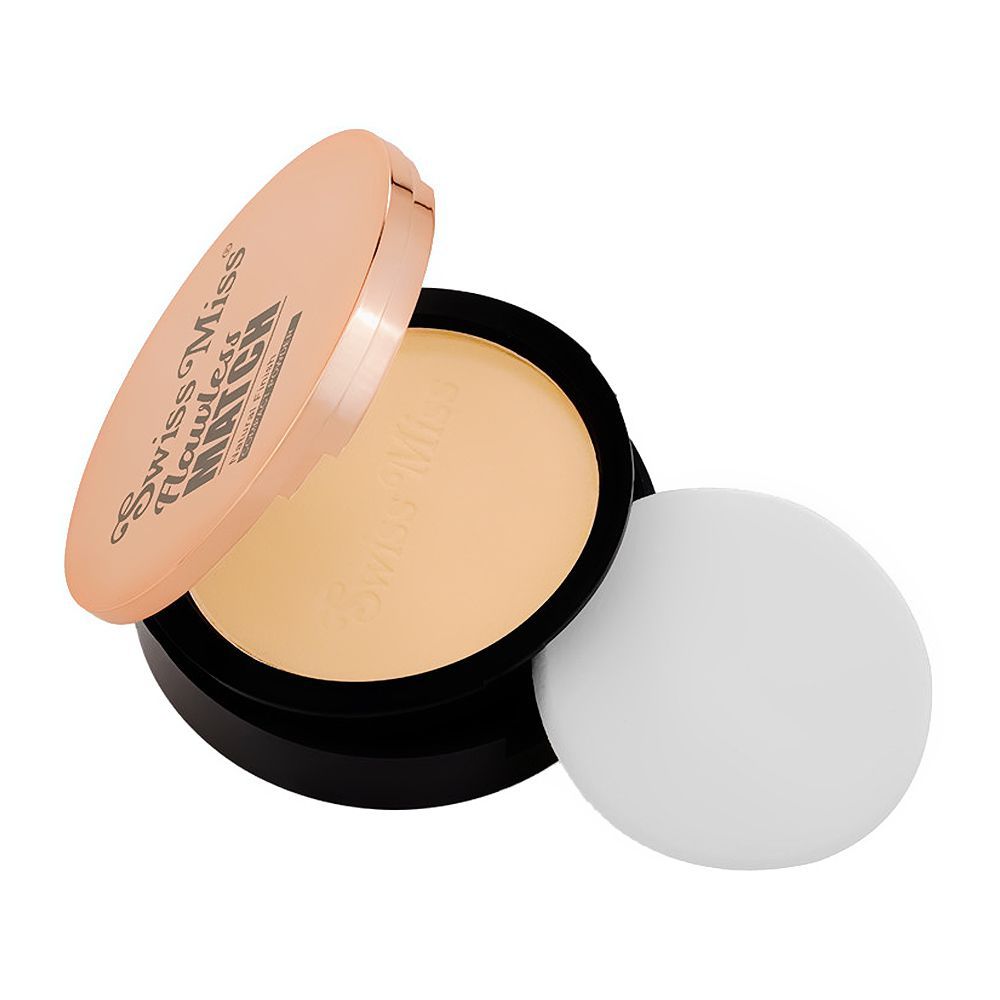 Swiss Miss Flawless Match Natural Finish Compact Powder, SM03 Natural ...