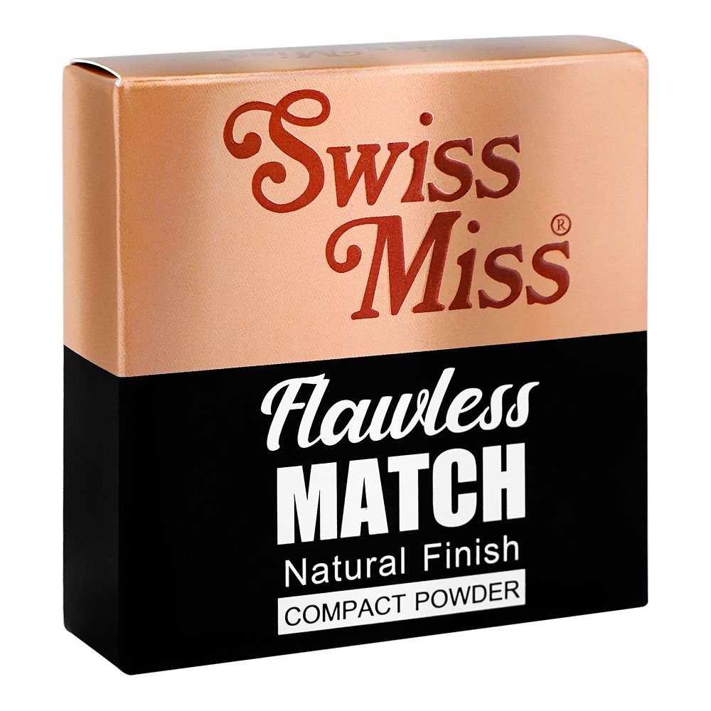 Swiss Miss Flawless Match Natural Finish Compact Powder, SM03 Natural ...