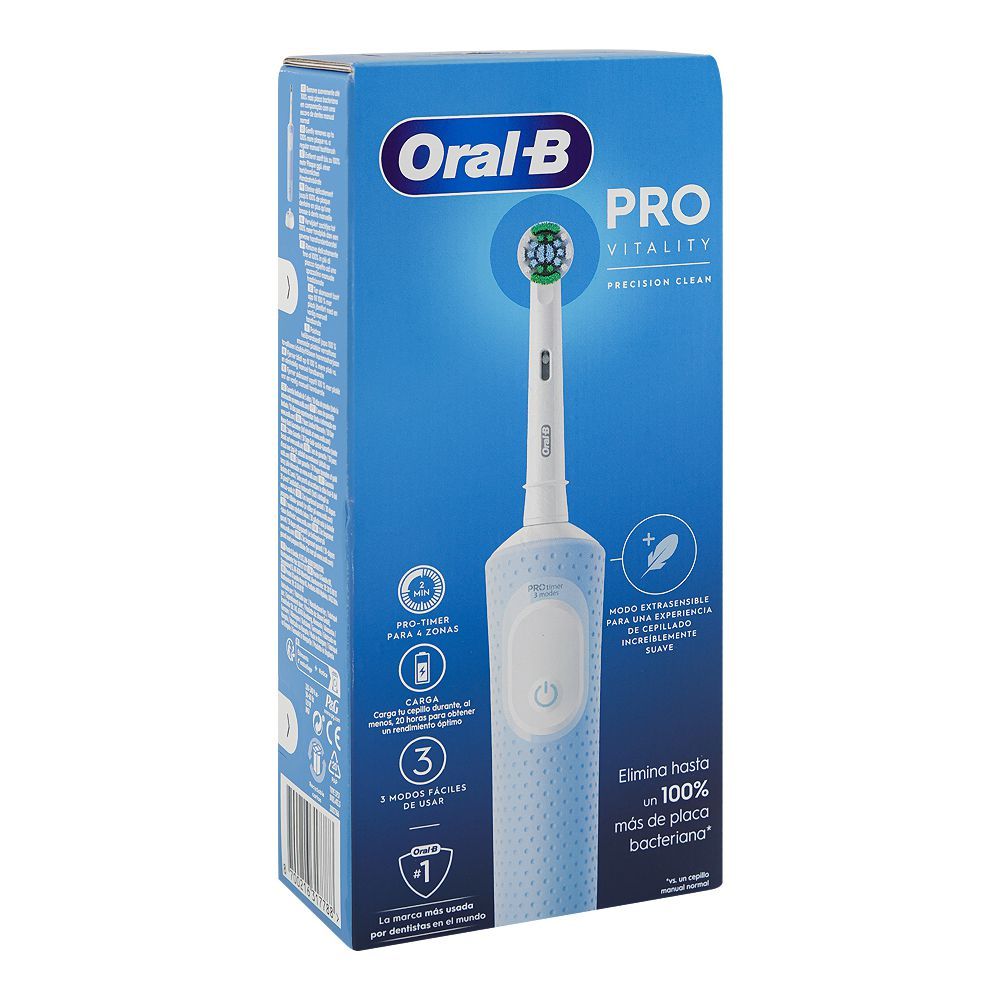 Braun Oral-B Pro Vitality Precision Clean Rechargeable Toothbrush, Blue ...