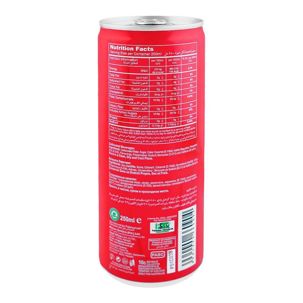 Cola One Soft Drink, 250ml Can