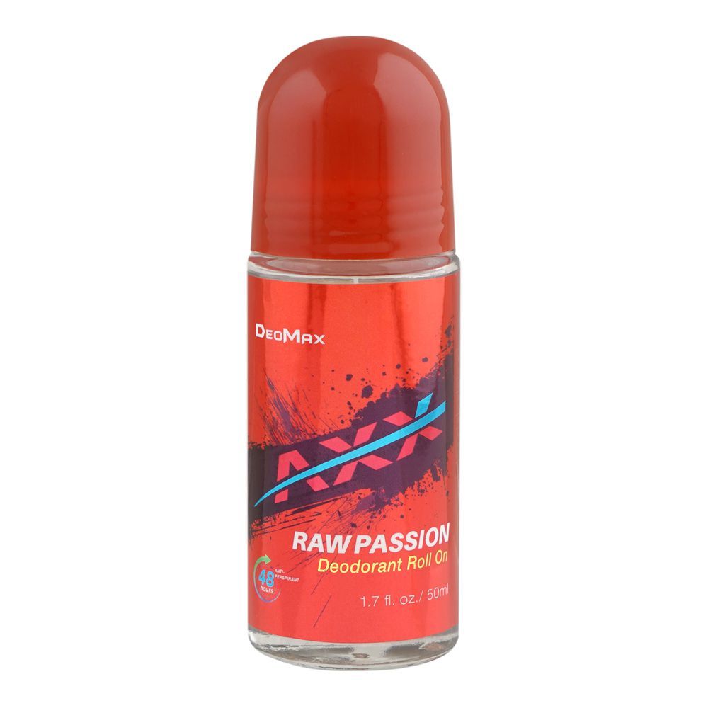 AXX Raw Passion Deodorant Roll On, For Men, 50ml