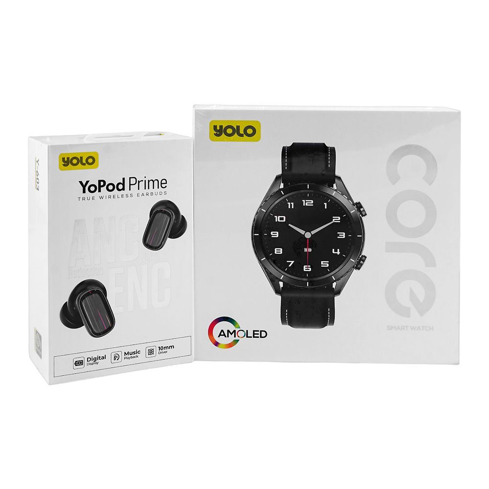 Yolo 1.43 Inch Amoled Display Core Smart Watch, IP68 Water Resistant ...