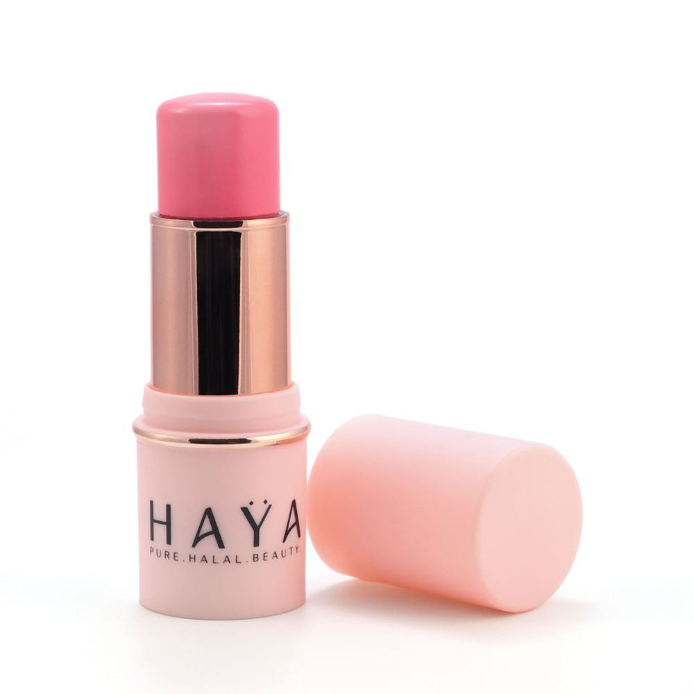 Haya Pure Halal Beauty Multi-Use Waterproof Blush Stick, 02 Fuchsia, 6.3g