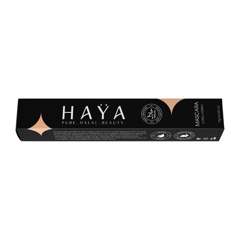 Haya Pure Halal Beauty Long Lasting, Mascara, 7g