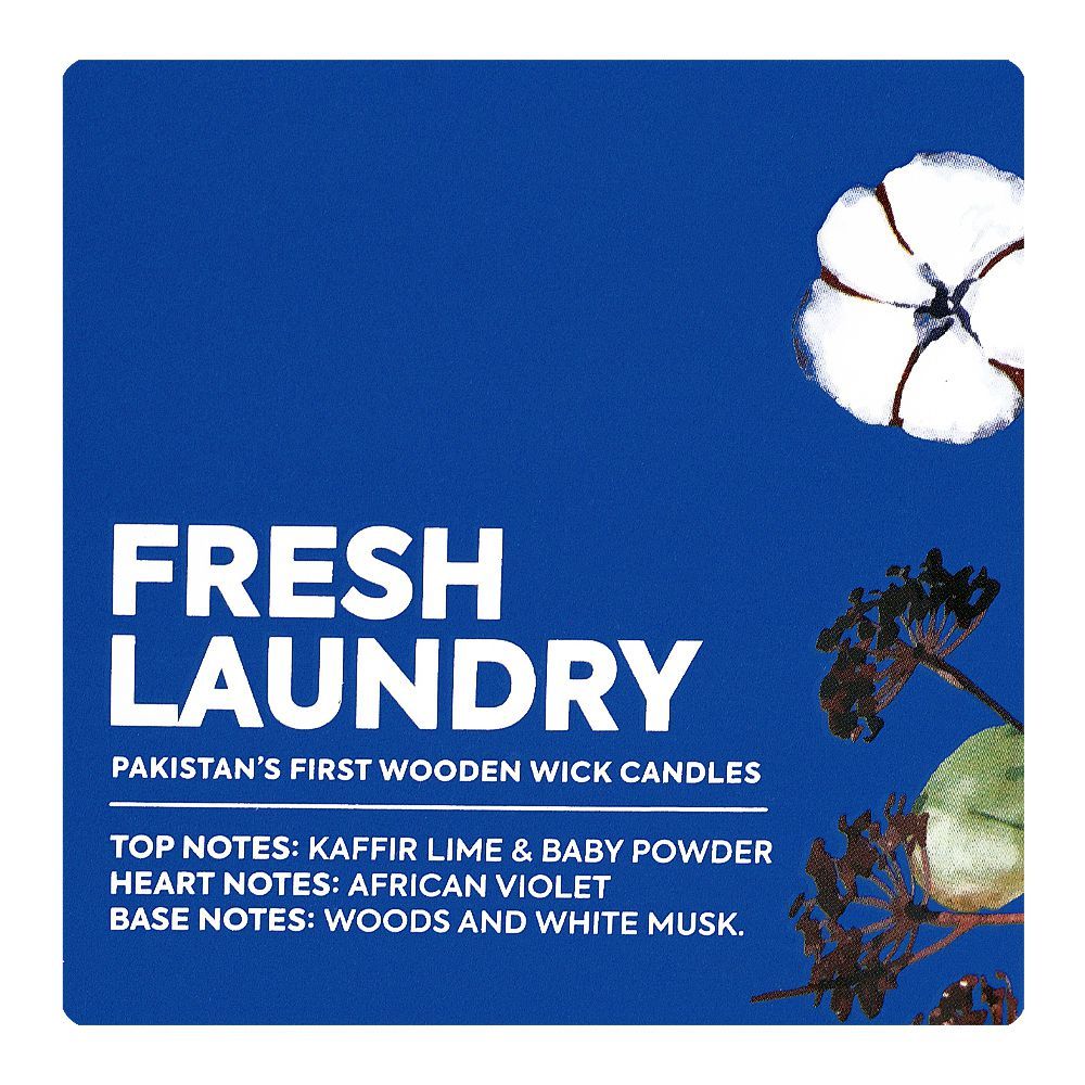Litt & Co Fresh Laundry Mini Fragranced Candle, Burn Time 16 Hours
