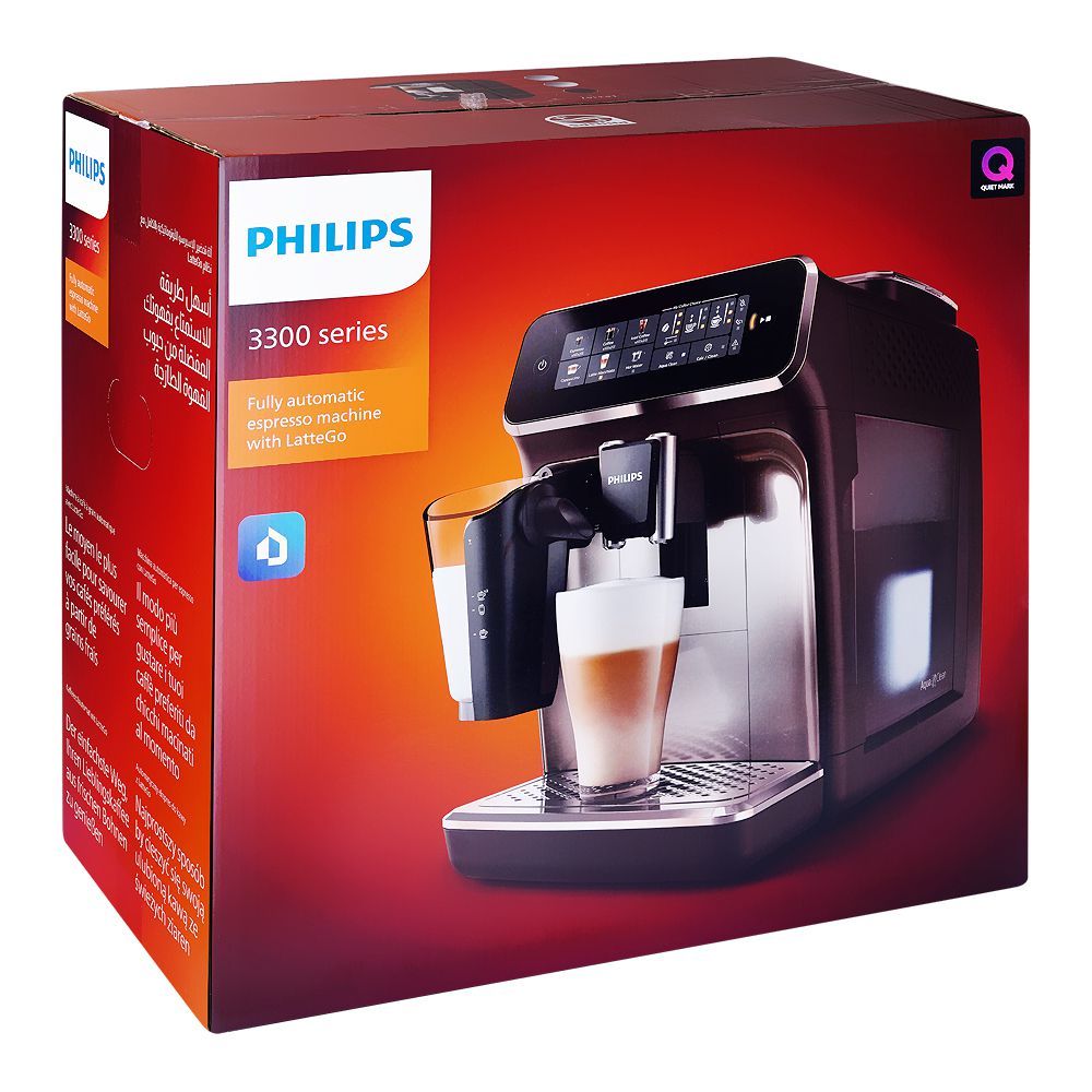 Philips 4400 Series Fully Automatic Espresso Machine, 1500W, 1.8 Liter, Black, EP-3347/90