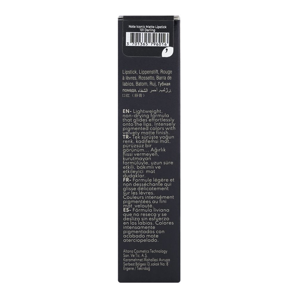Junaid Jamshed Note Iconic Matte Lipstick, 03 Cherry Love, 3.25g