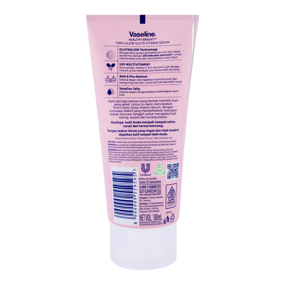 Vaseline Healthy Bright Firm + Glow Gluta Vitamin Youthful Serum, 180ml