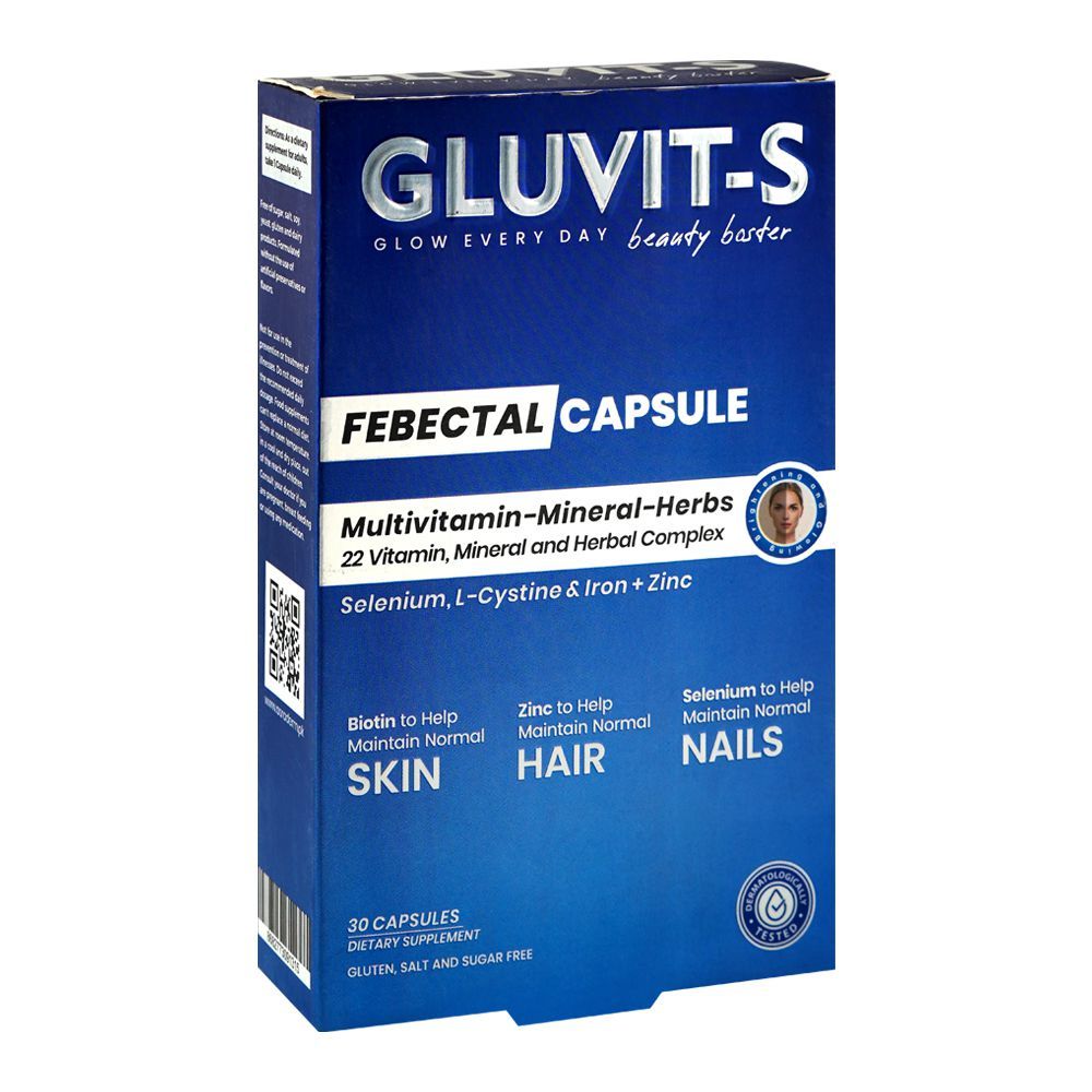 Asraderm Gluvit-S Febectal Capsule, Multivitamin Mineral Herbs, Gluten ...