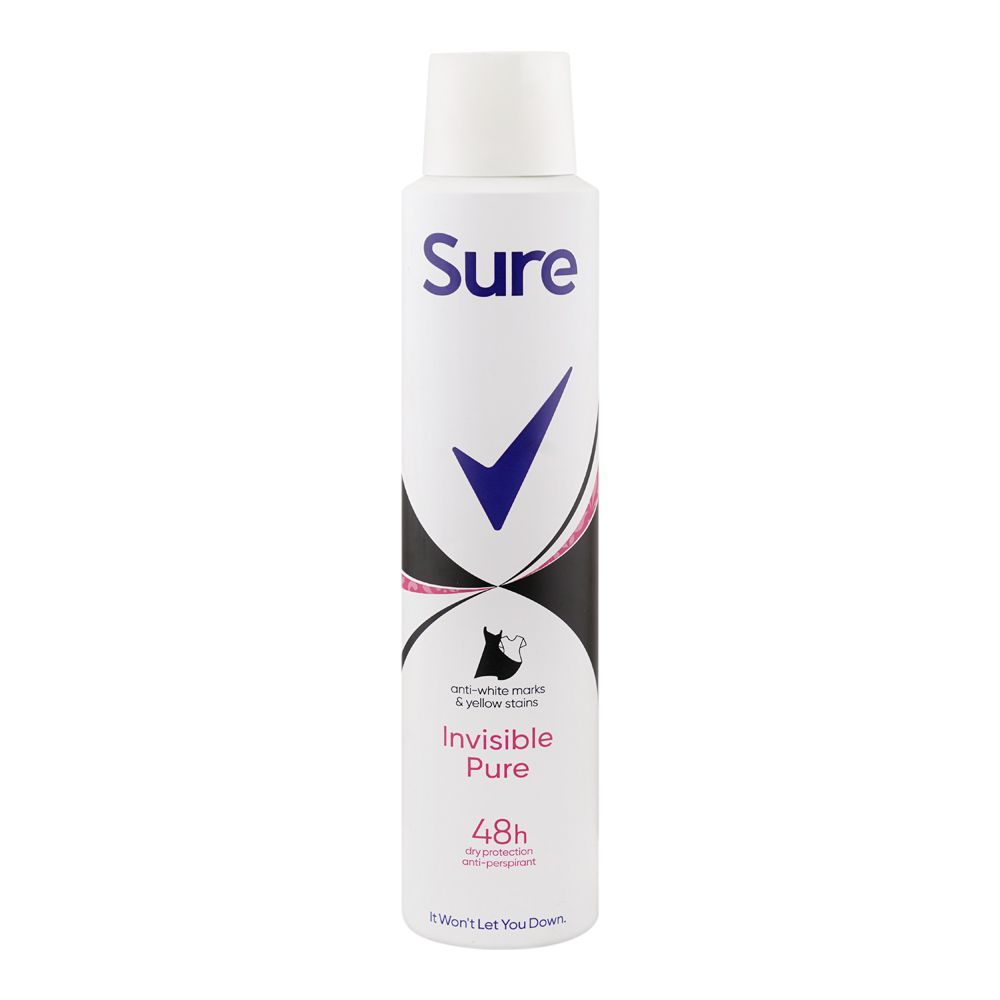 Sure Women Invisible Pure Anti-White Marks 48H Anti-Perspirant Body ...