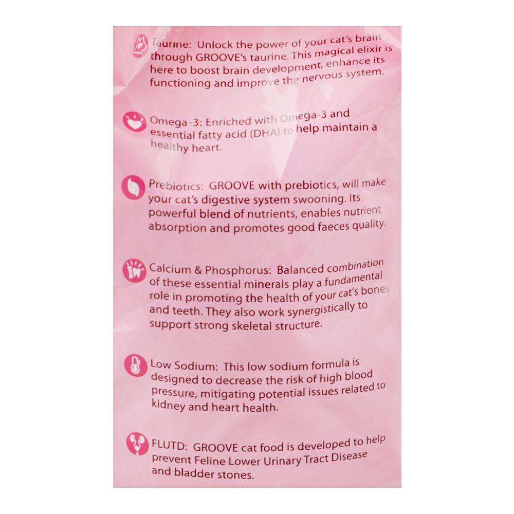 Groove Adult Cat Food, Beef, 1.2KG