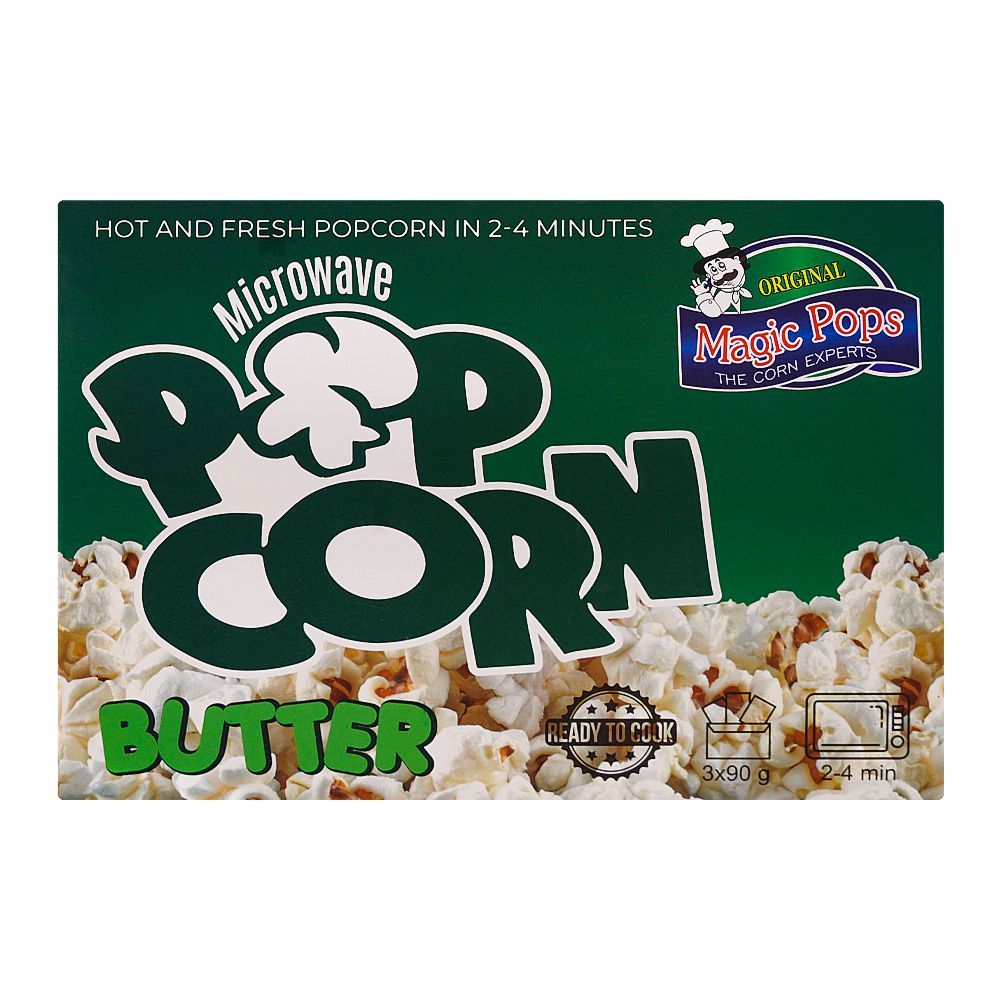 Magic Pops Microwave Butter Pop Corn,3-Pack
