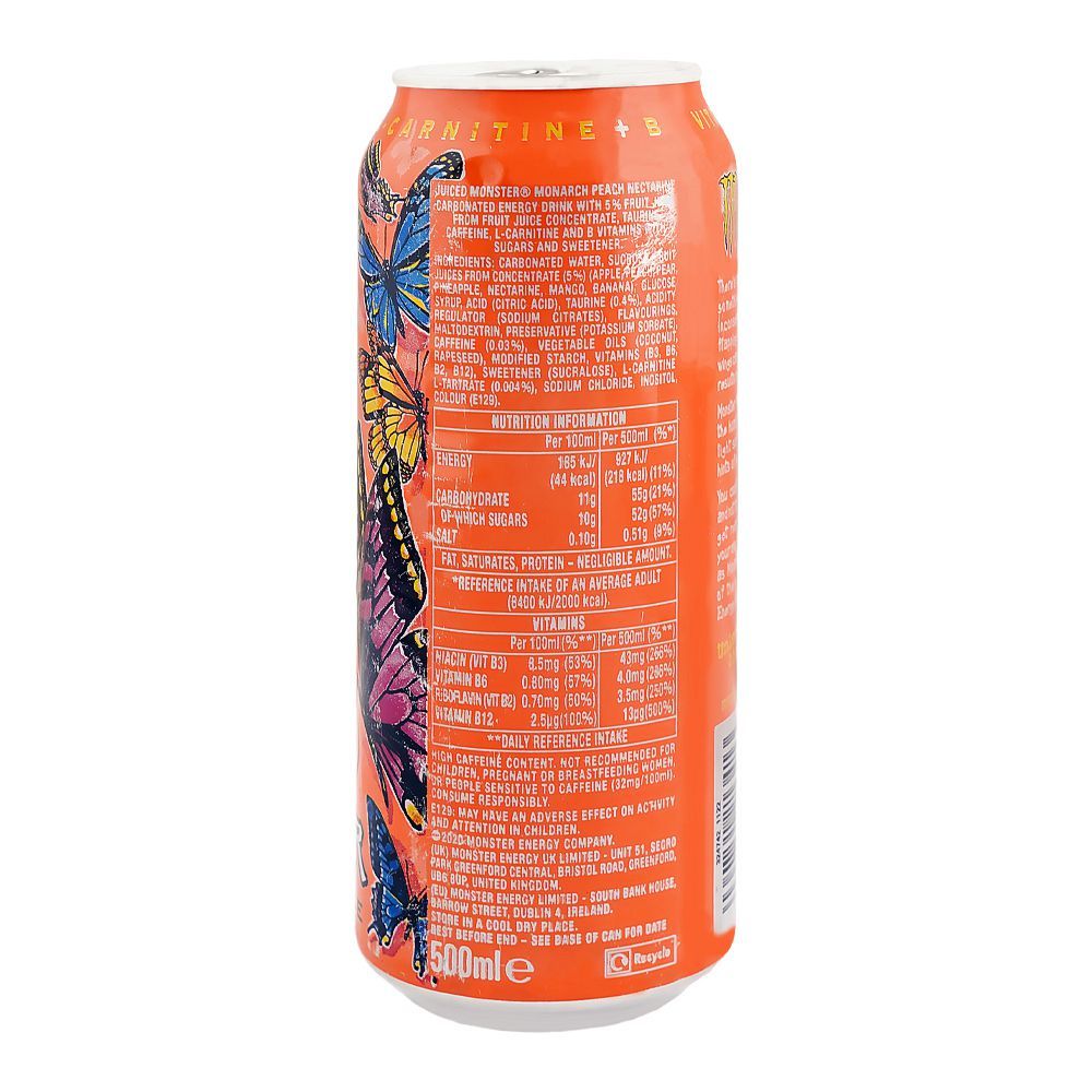 Monster Monarch Peach Nectarine Energy Drink, 500ml