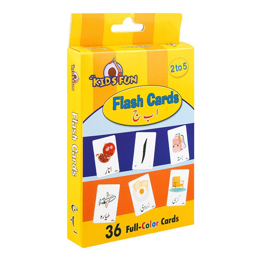 Kids Fun Flash Cards Alif Bay Jeem, 36-Pack
