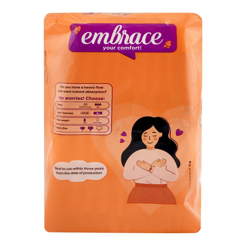 Embrace Essentials Maxi Long Pads, 18-Pack, Save Rs. 50/-
