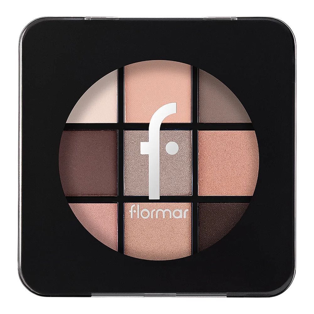 Flormar Eye Shadow Palette, 005 Nude Dude, 9-Pack