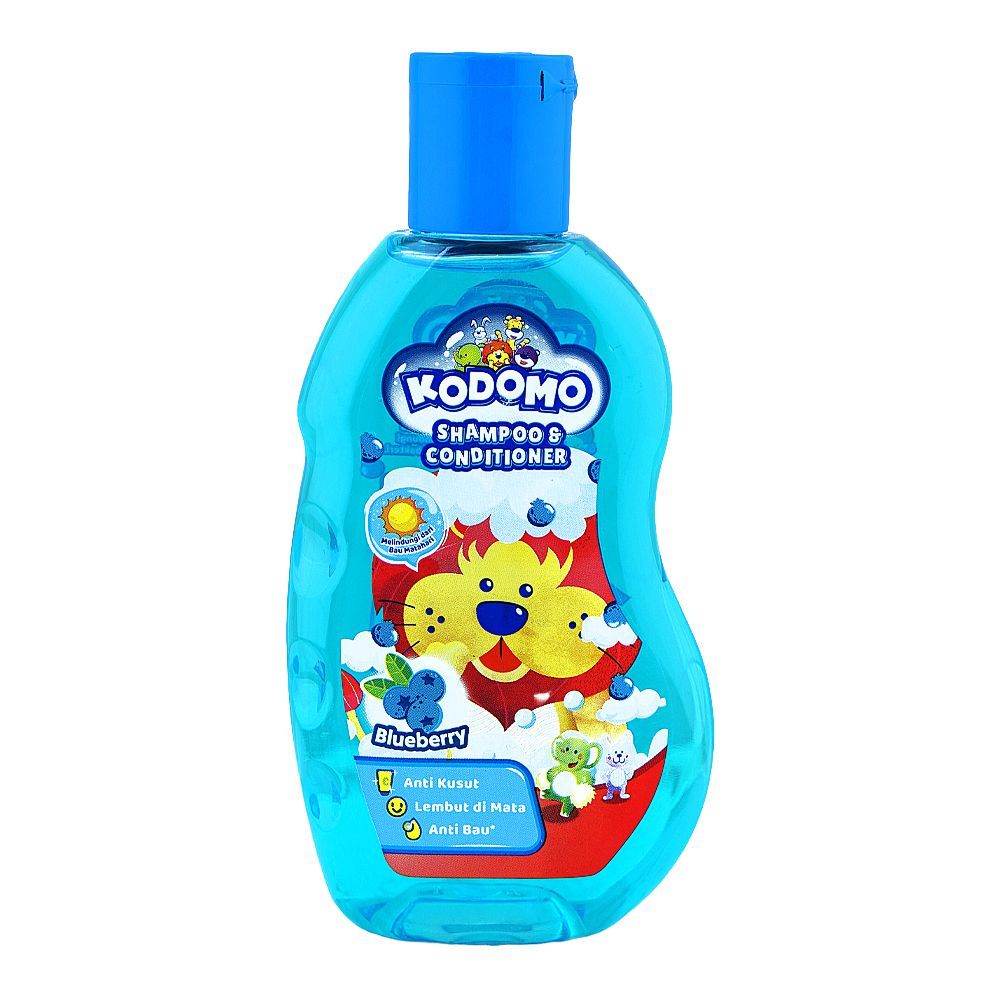 Kodomo Blueberry Antibacterial Shampoo & Conditioner, For Kids, 200ml
