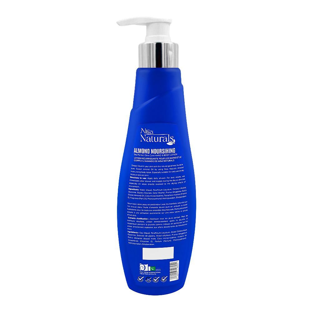 Nisa Naturals Almond Hand & Body Lotion, For Dry Skin, 400ml