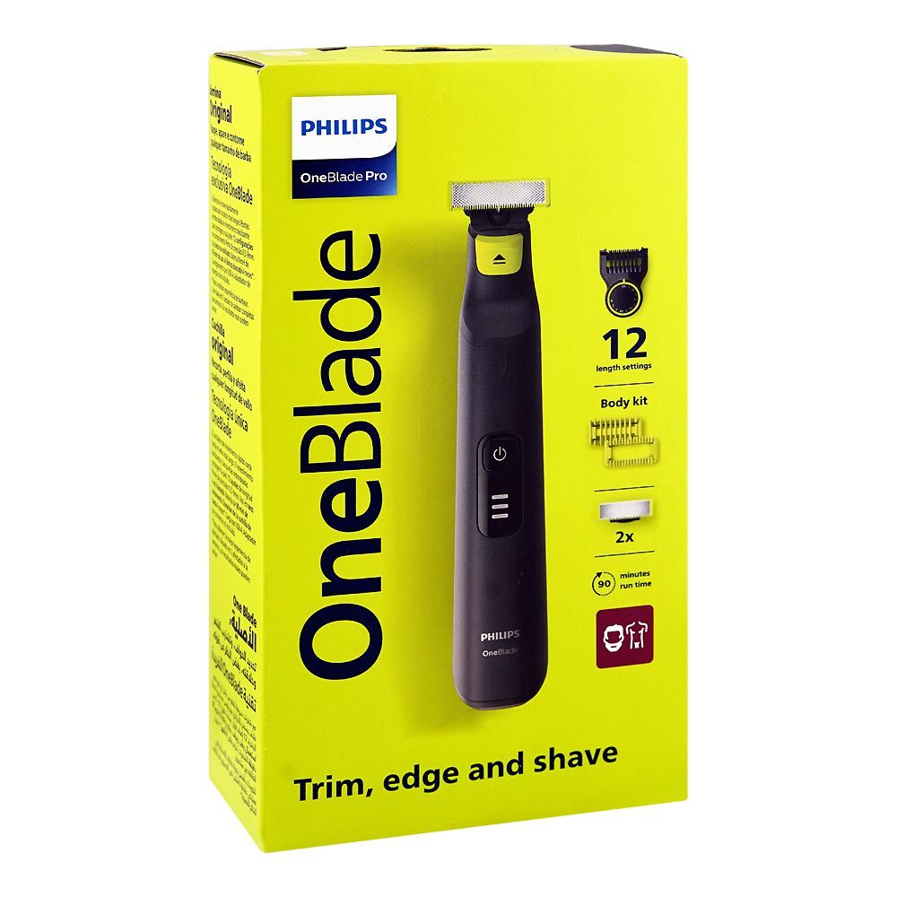 Philips One Blade Pro Face + Body Kit, Waterproof, 5.4W, 100-240 V, 90 ...
