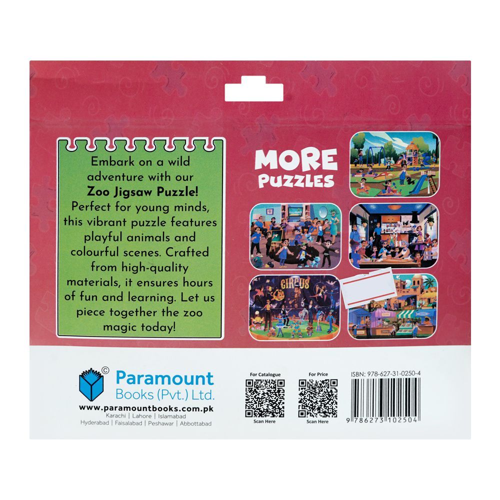 Paramount Books Jigsaw Puzzle Zoo Book
