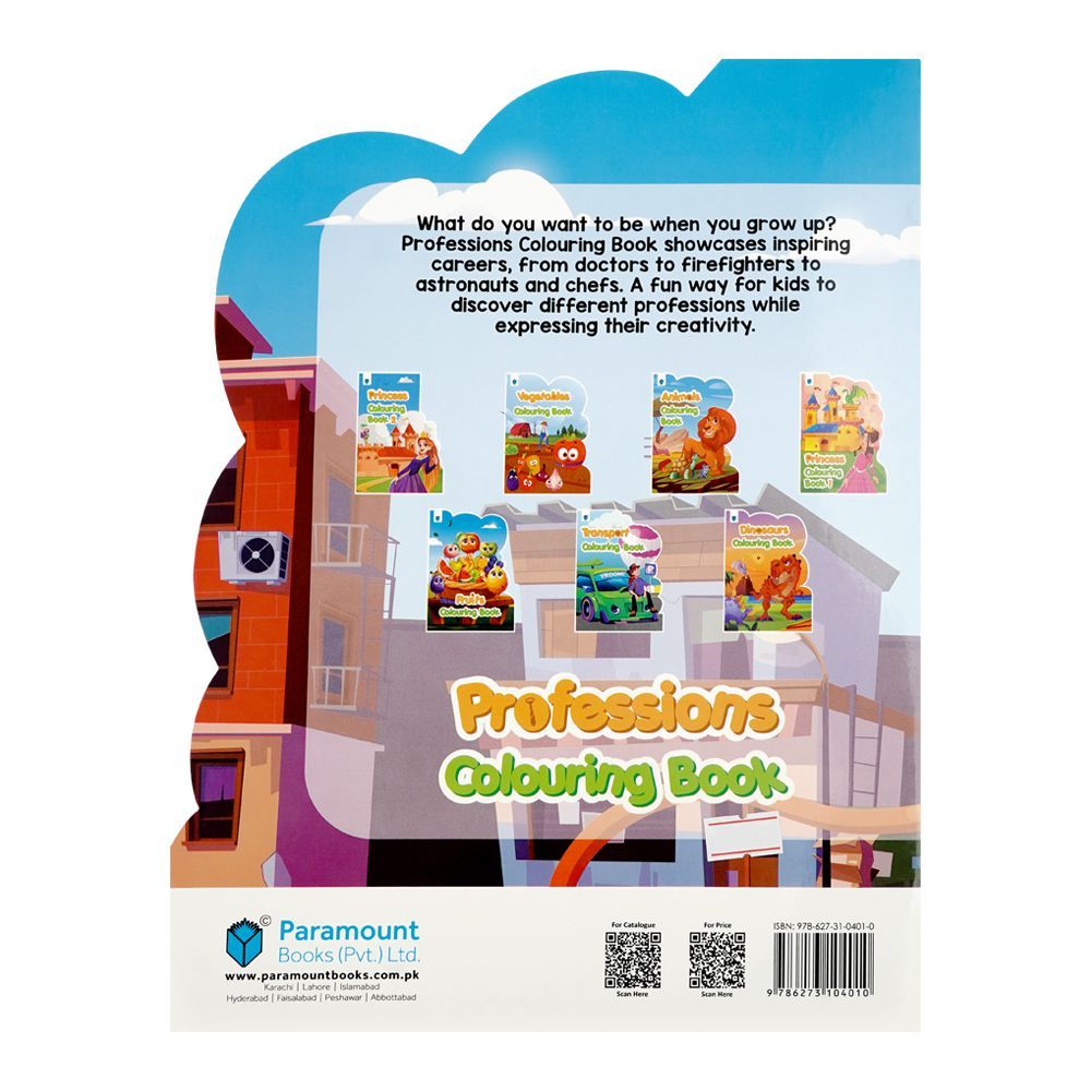 Paramount Books Professions Colouring Book, Diy-Cut Book