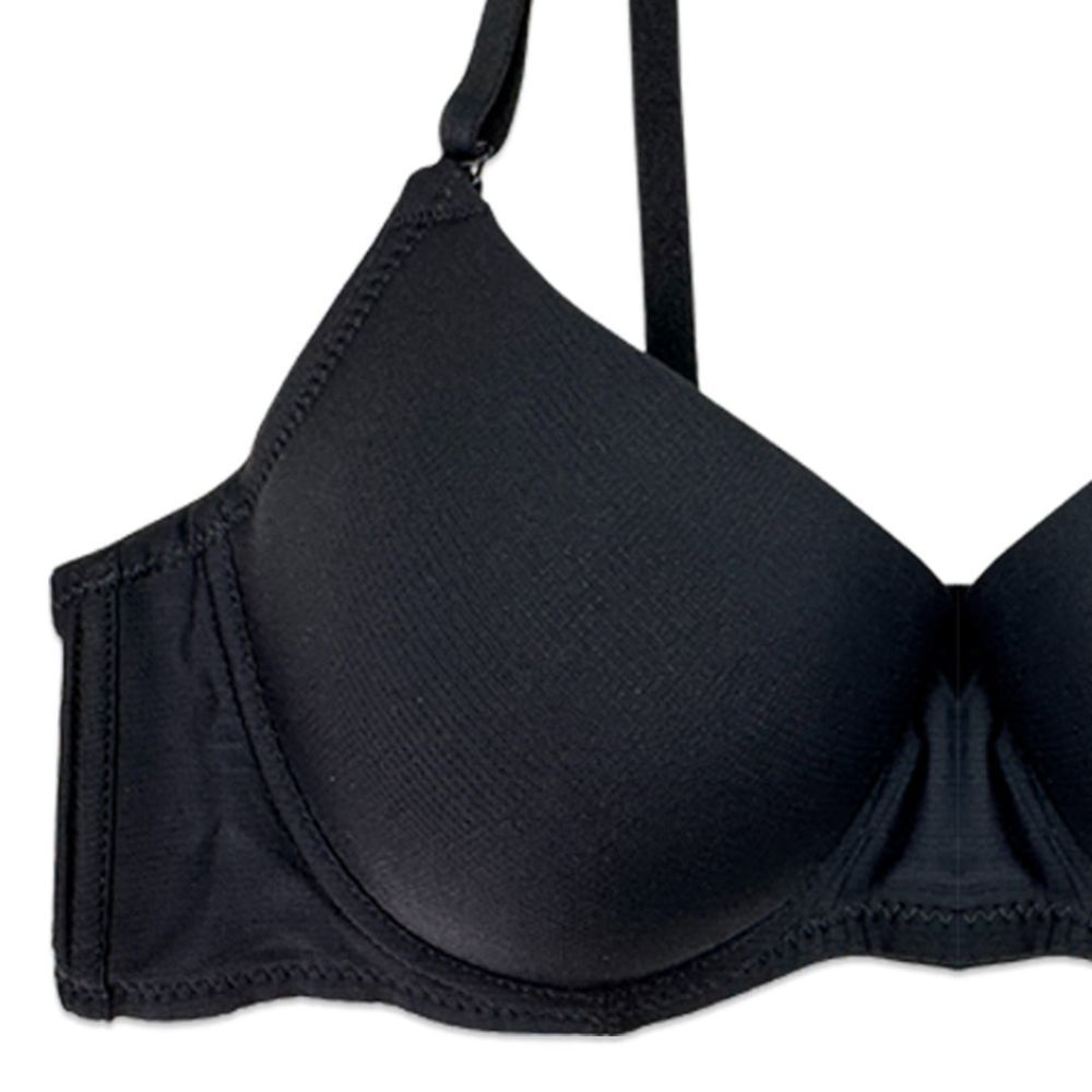 Sajiero Women's Bra Set, Poly-Cotton, Berry Dusk Black