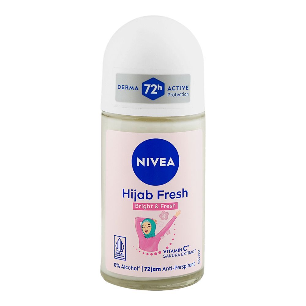 Nivea Hijab Fresh Bright & Fresh Vitamin C Sakura Extract Roll On, For ...