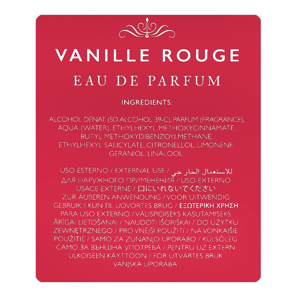 Versace Atelier Vanille Rouge, Eau De Parfum, For Men & Women, 100ml