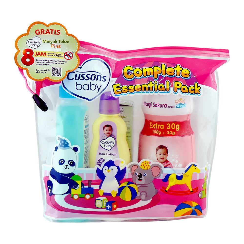 Cussons Baby Complete Essential Gift Set, Pink, 5-Pack