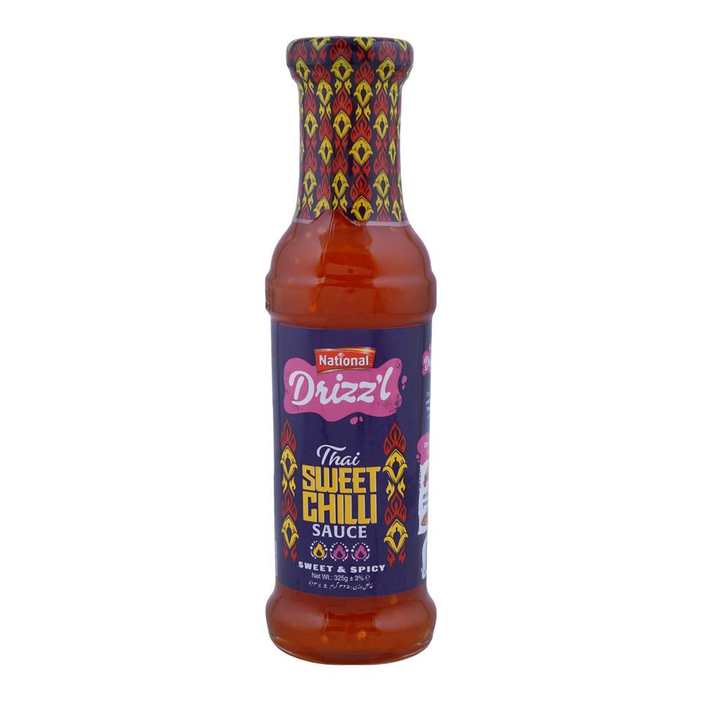 National Drizzl Thai Sweet Chilli Sauce Sweet & Spicy, 325g