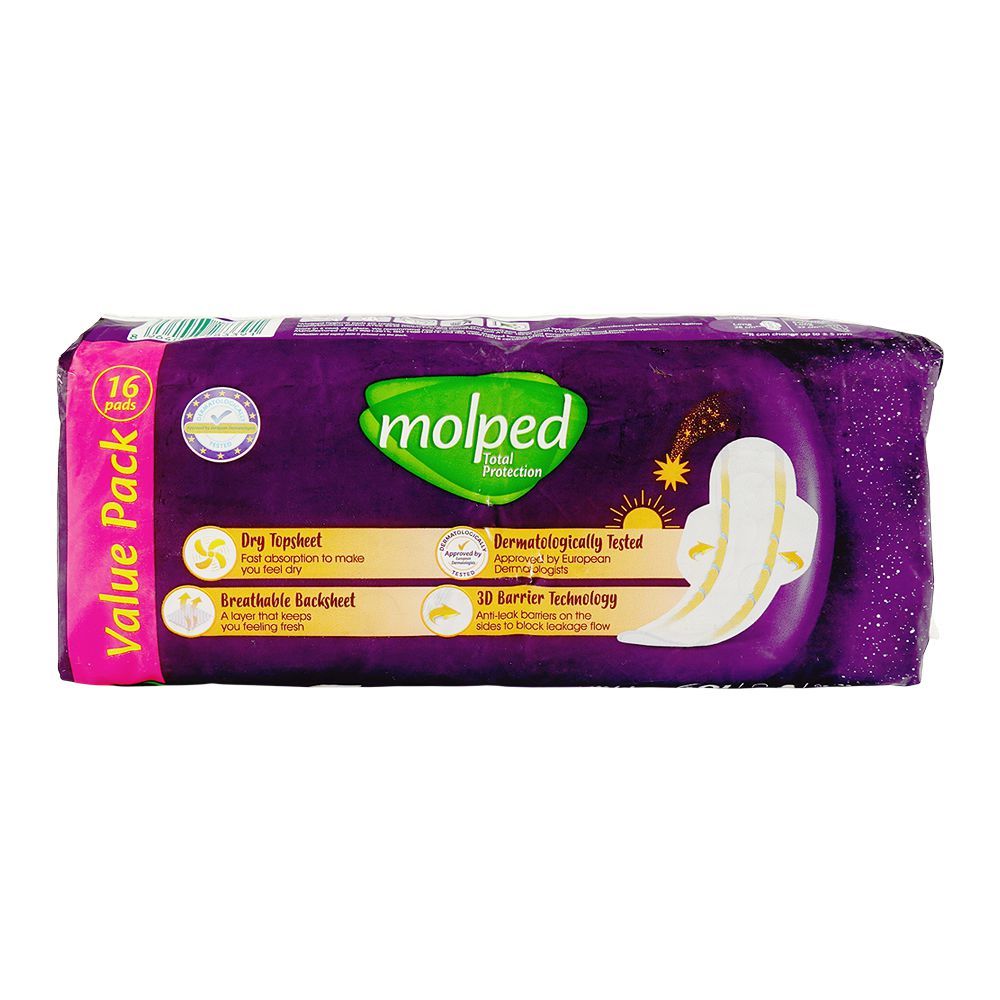Molped Maxi Thick Advanced Leak Protection With 3D Barrier, Long, Value ...