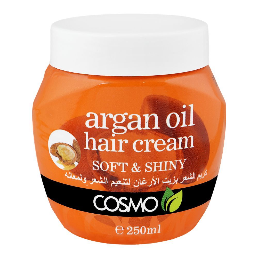 Cosmo Argan Oil Soft & Shiny Hair Cream, Argan Oil & Vitamin E, For All ...