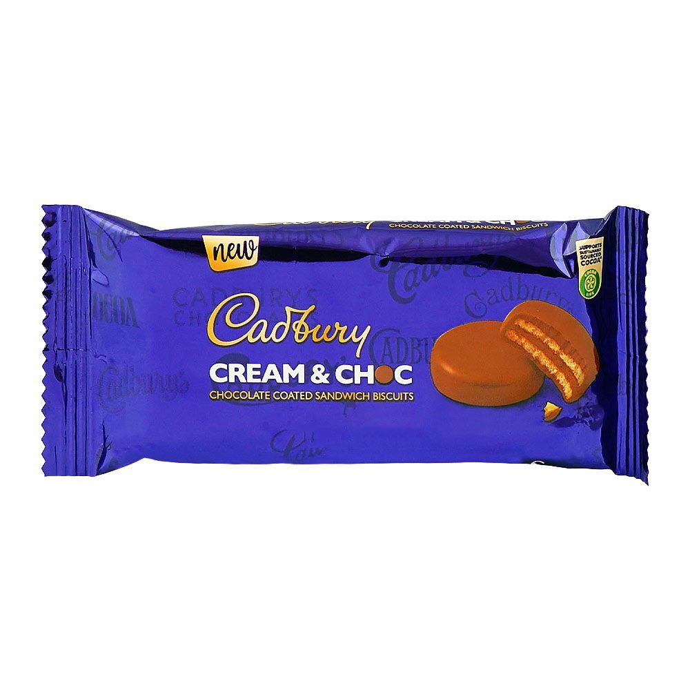 Cadbury Cream & Choc Sandwich Biscuits, 32.60g