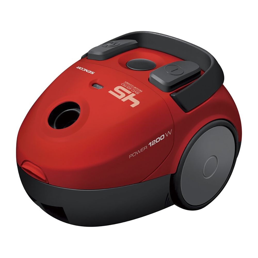 Sencor Dry Bagged Vacuum Cleaner, 1200W, 1.5 Liter Bag, SVC45RD