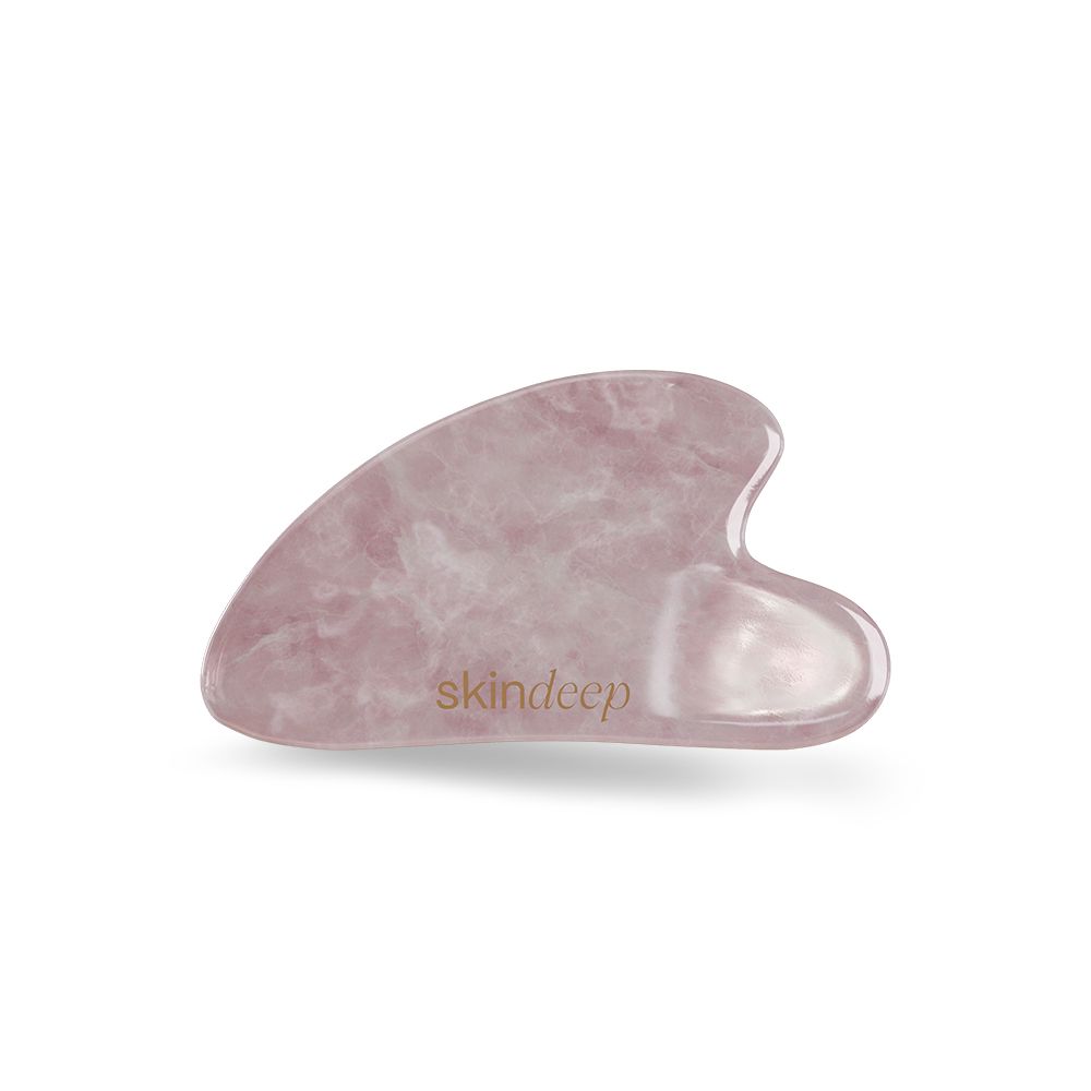 Skin Deep Rose Quartz Crystal Heart Gua Sha Tool
