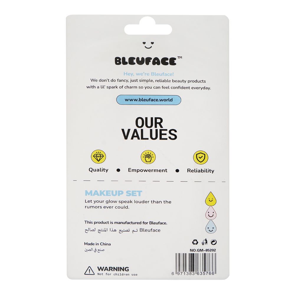 Bleu Face Makeup Brush Set, GM-85202, 5-Pack