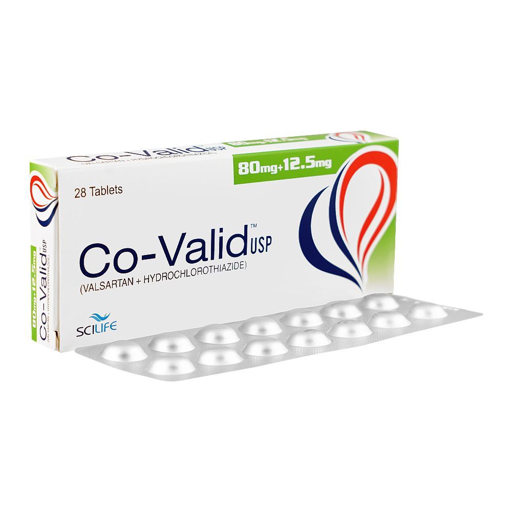Scilife Pharma Co-Valid Tablet, 80mg + 12.5mg, 28-Pack