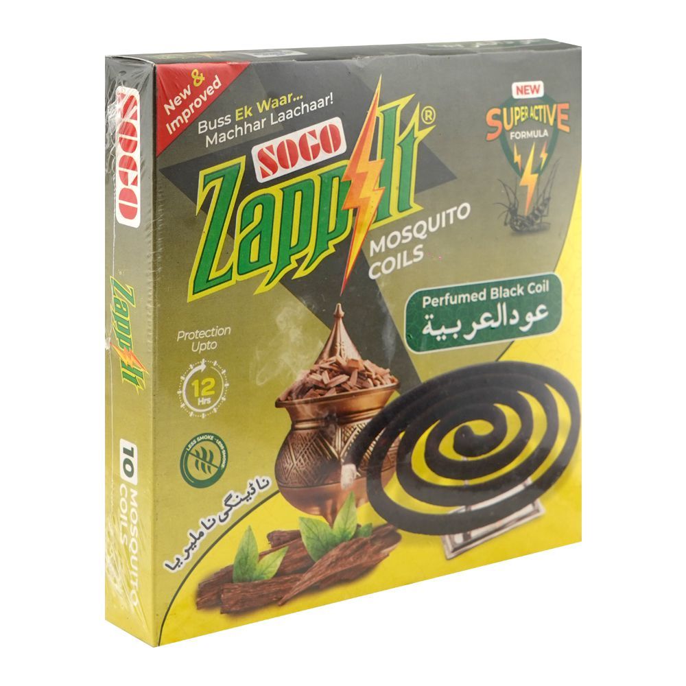 SOGO Zapp-It Mosquito Black Coil, 10-Pack